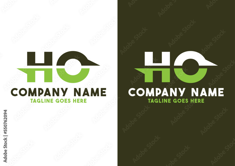 Letter HO logo design vector template, HO logo Stock Vector | Adobe Stock