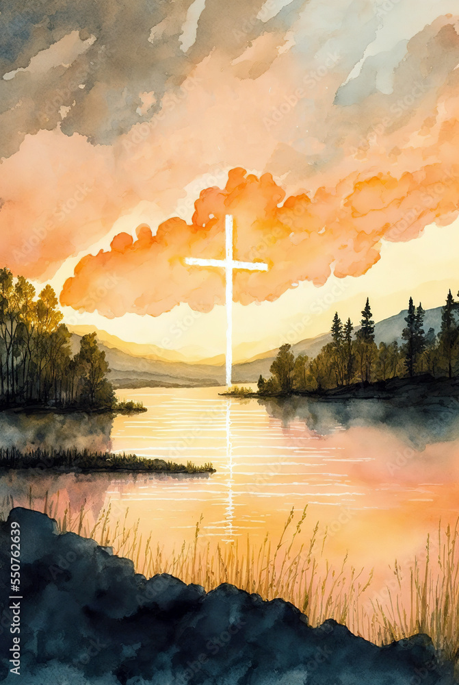 Easter Cross Painting
