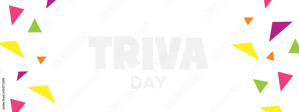 International triva day background template isolated on white ...