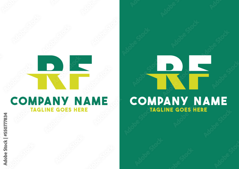 Letter RF logo design vector template, RF logo Stock Vector | Adobe Stock