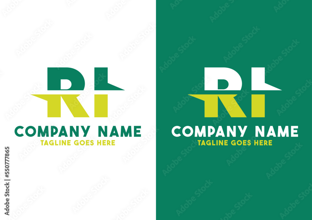 Letter RI logo design vector template, RI logo Stock Vector | Adobe Stock