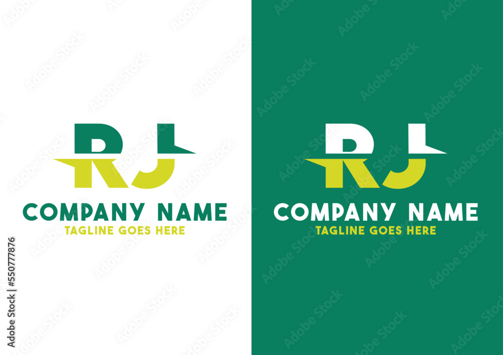 Letter RJ logo design vector template, RJ logo Stock Vector | Adobe Stock