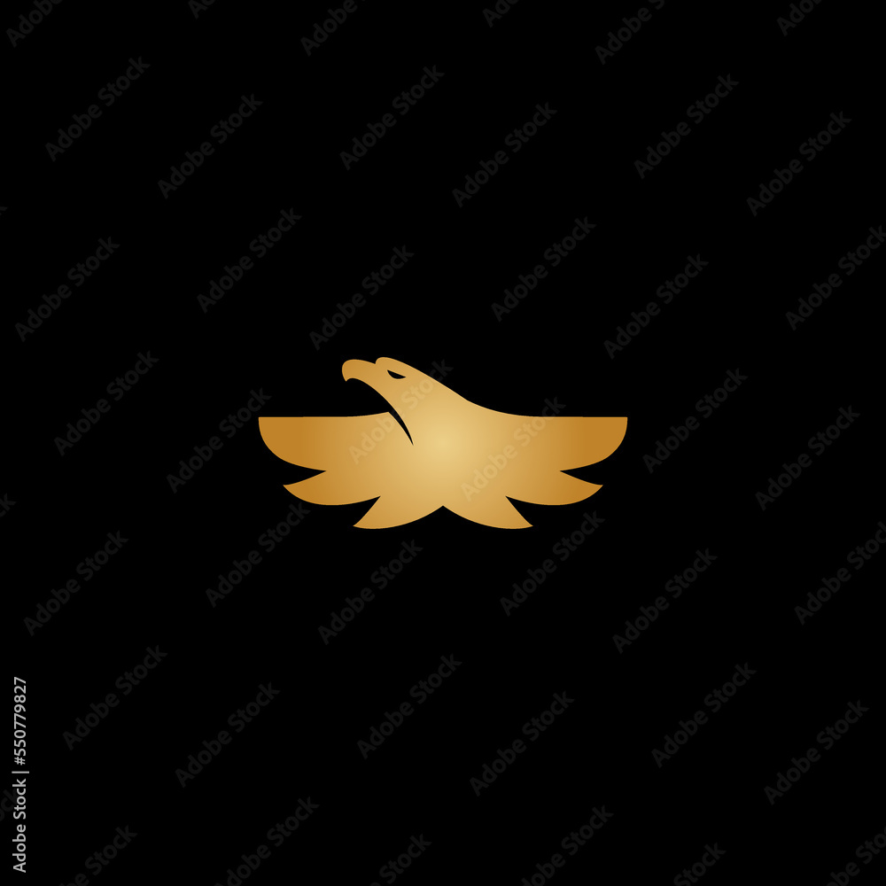 golden phoenix vector illustration for icon, symbol or logo. golden ...