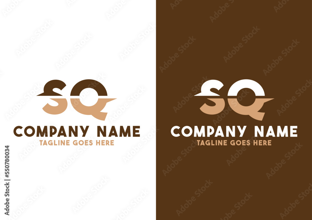 Letter SQ logo design vector template, SQ logo Stock Vector | Adobe Stock