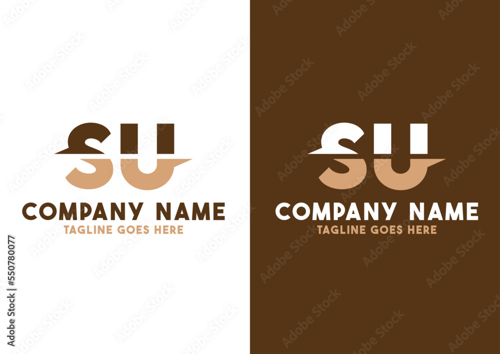 Letter SU logo design vector template, SU logo Stock Vector | Adobe Stock