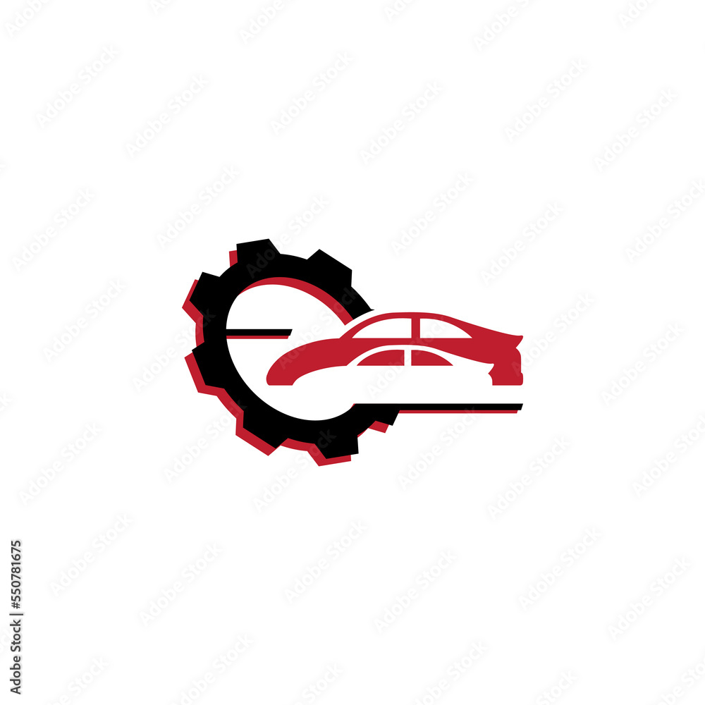 vector illustration of gears and cars for icons, symbols or logos ...