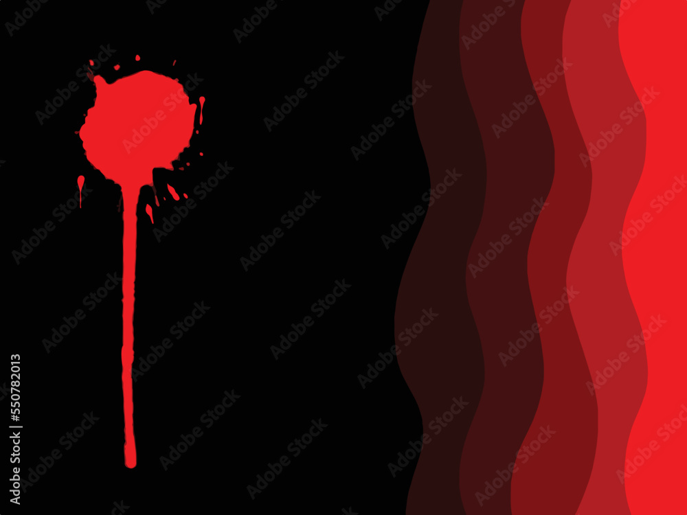 Dark background with red wave and blood drop vector wallpaper for ...