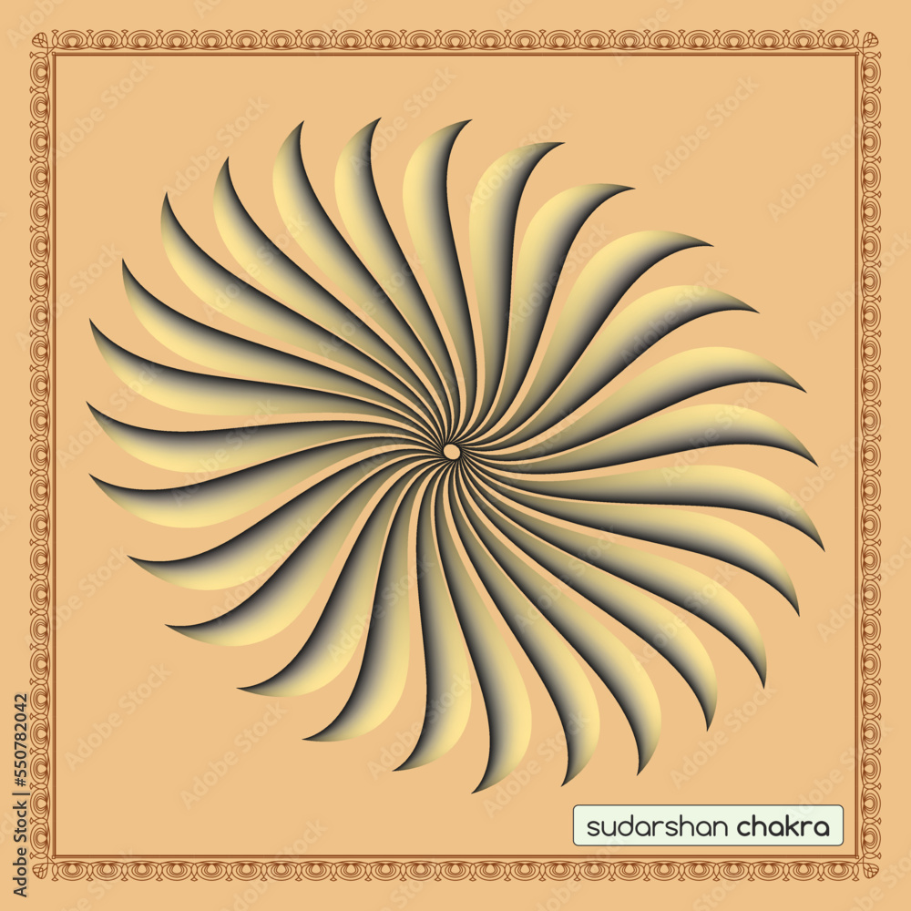 Krishna Sudarshan chakra circle SVG cut Stock Vector | Adobe Stock