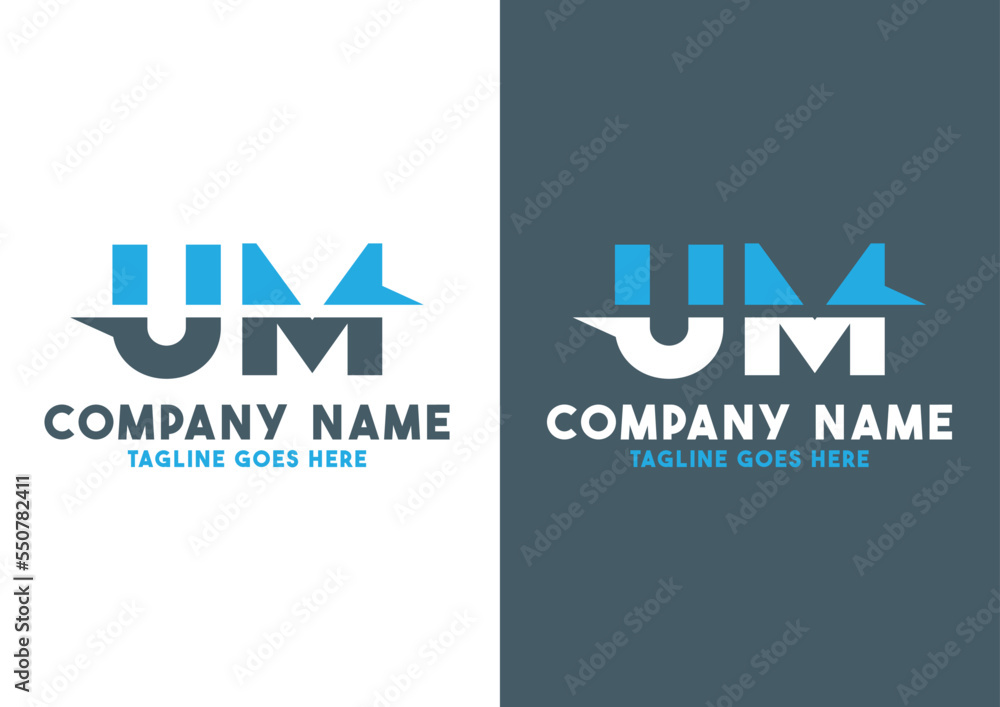 Letter UM logo design vector template, UM logo Stock Vector | Adobe Stock