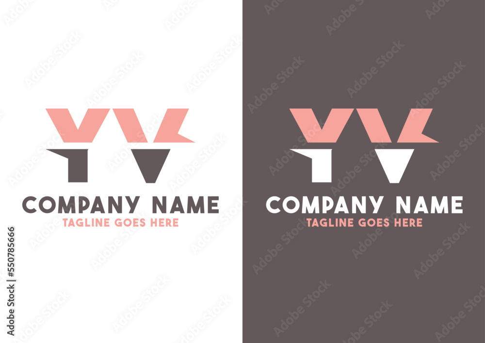 Letter YV logo design vector template, YV logo Stock Vector | Adobe Stock