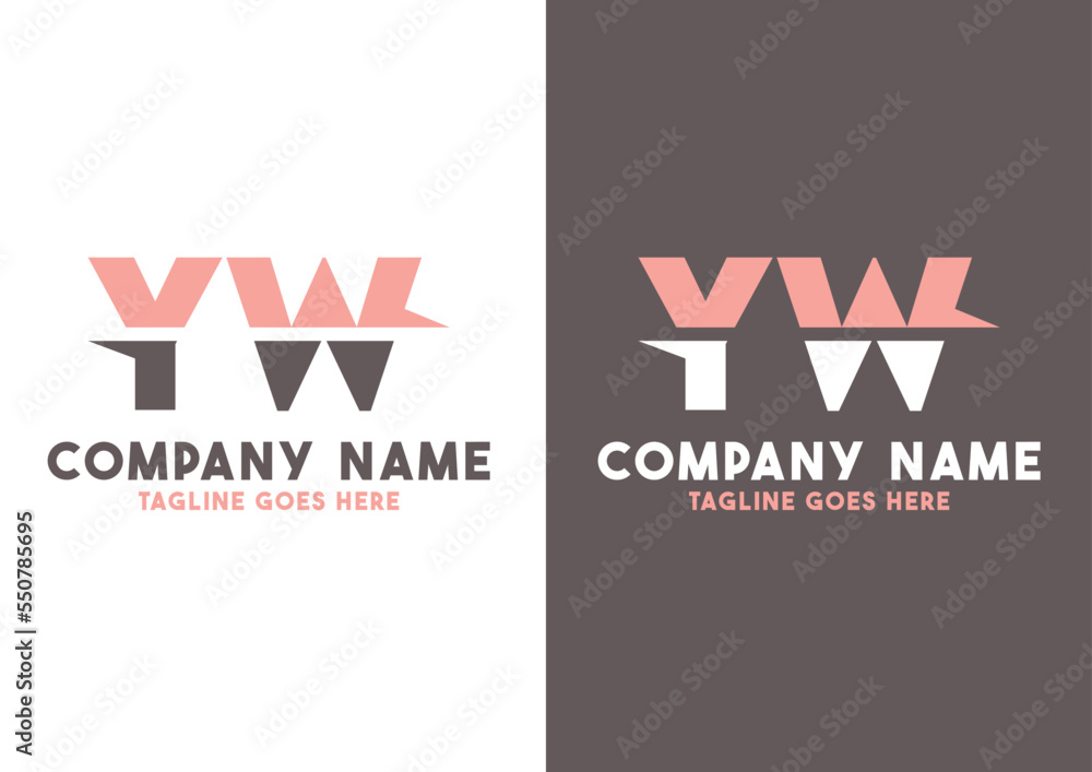 Letter YW logo design vector template, YW logo Stock Vector | Adobe Stock
