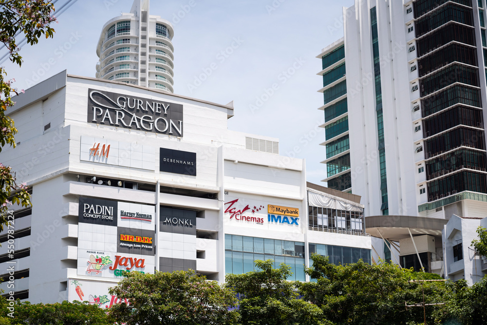 PENANG, MALAYSIA - MAR 02, 2022: Exterior of Gurney Paragon. Gurney ...