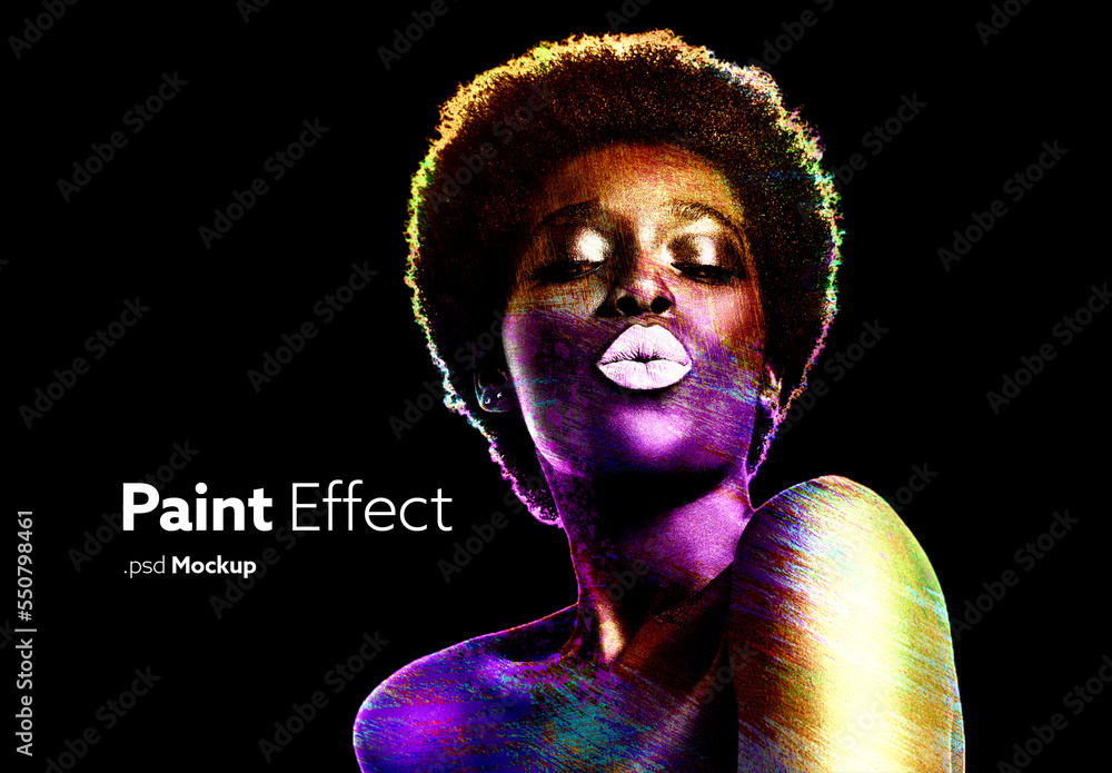 Paint Brush Photo Effect Stock Template | Adobe Stock