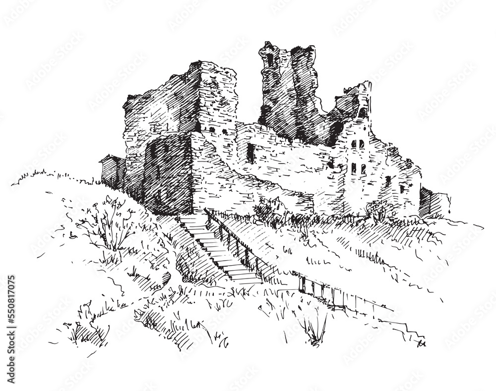 Rakvere Castle. Ruins of a medieval knight's castle in Rakvere, Estonia ...