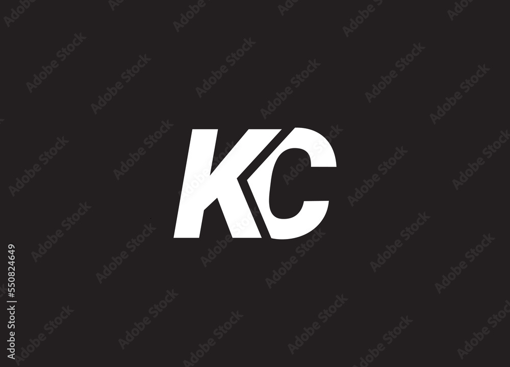 K C monogram logo design and company logo. Stock Vector | Adobe Stock