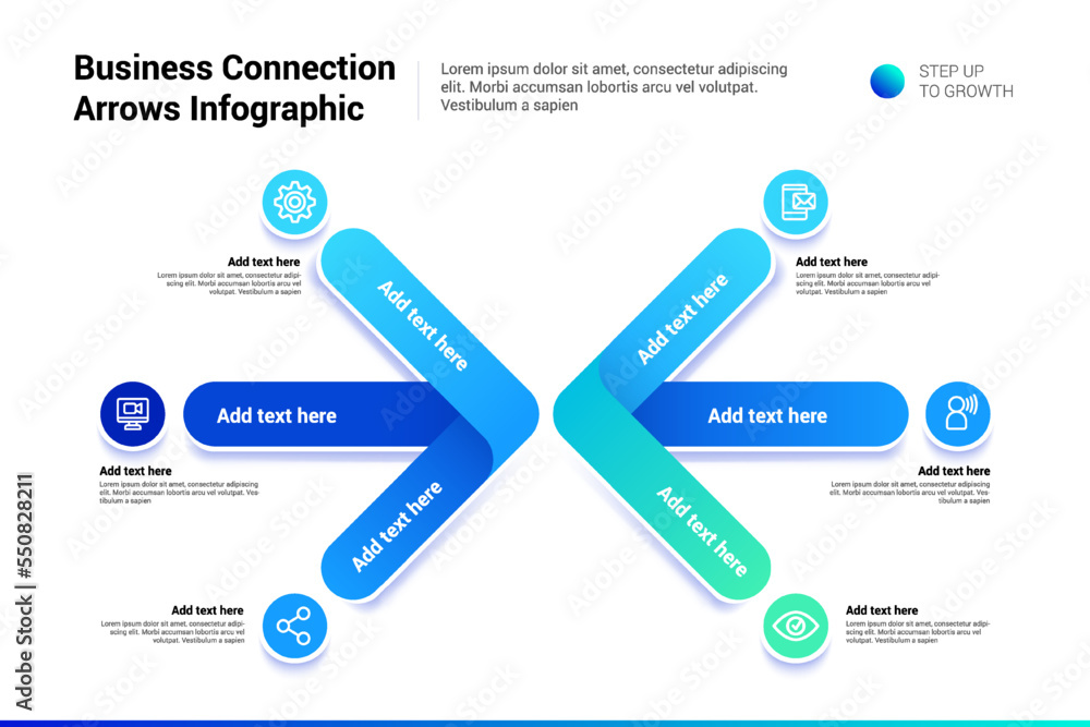 Connection Arrow Infographic Stock Vector | Adobe Stock