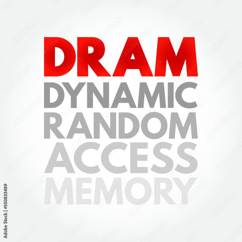 DRAM - Dynamic Random Access Memory is a type of random-access ...