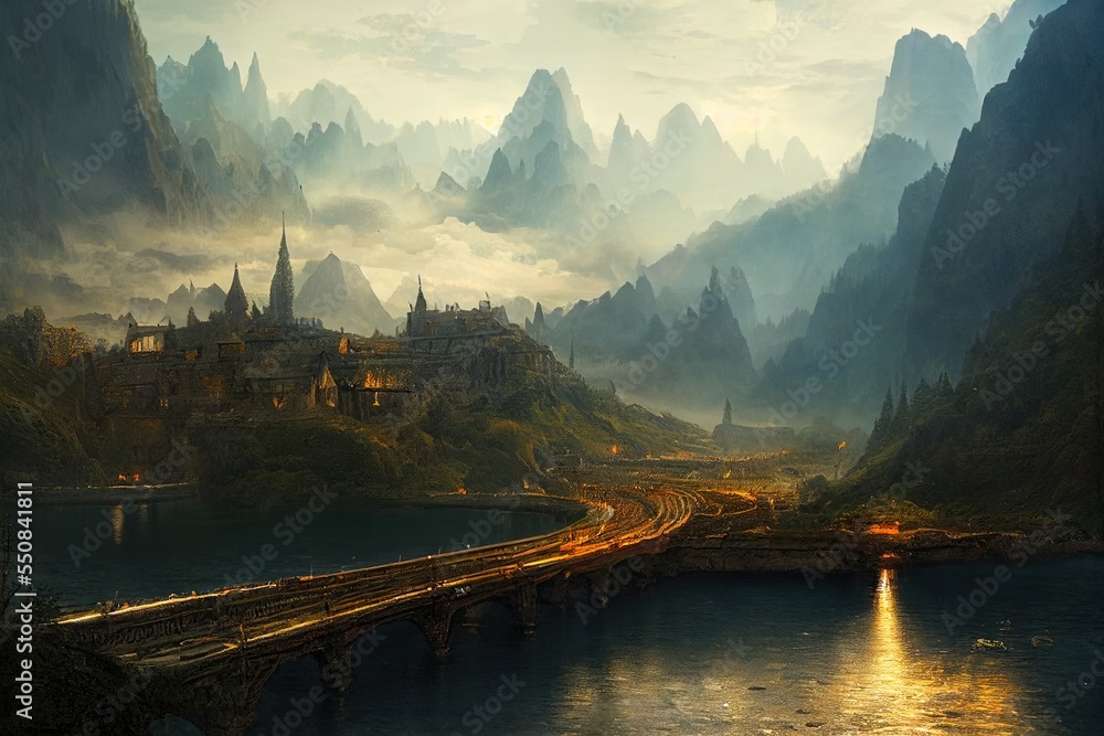 Scenic Landscape Alchemy of Life, Wilde Mountains, and Forests Greenery ...