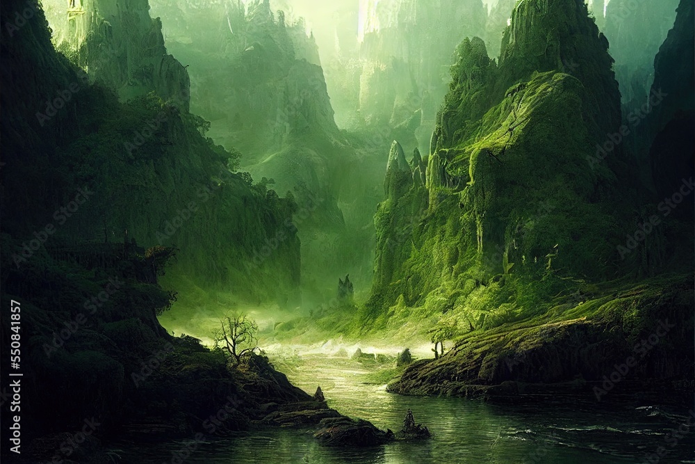 Scenic Landscape Alchemy of Life, Wilde Mountains, and Forests Greenery ...