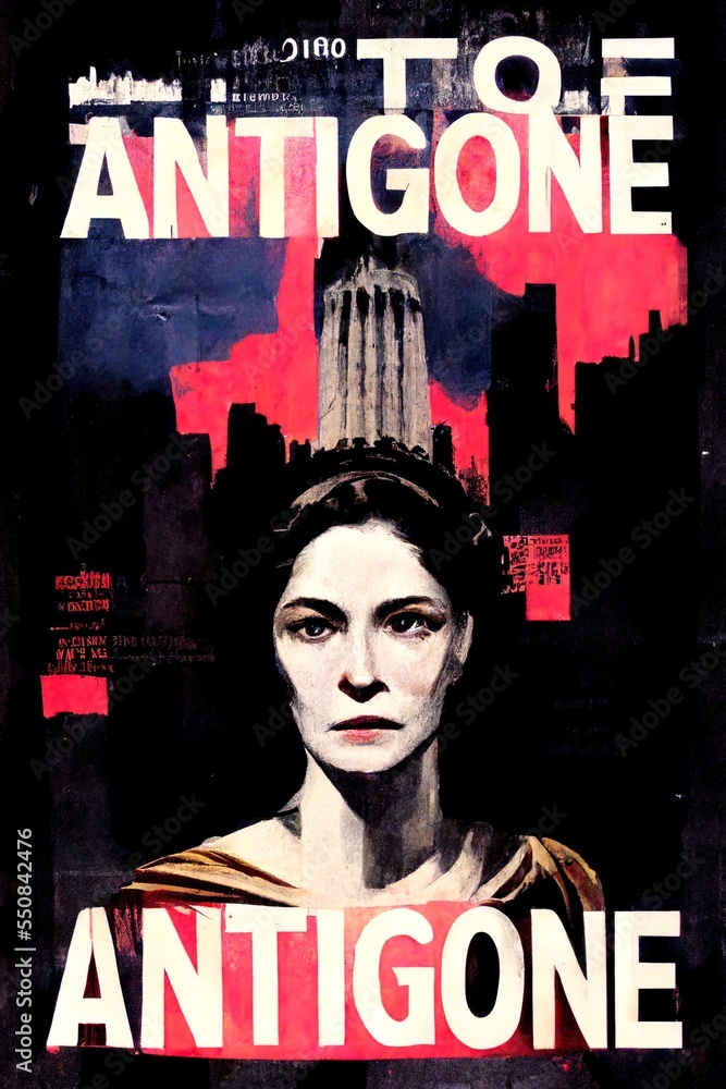 Pop Art Poster Antigone in New York Concept Art Theatre Ancient Greek ...