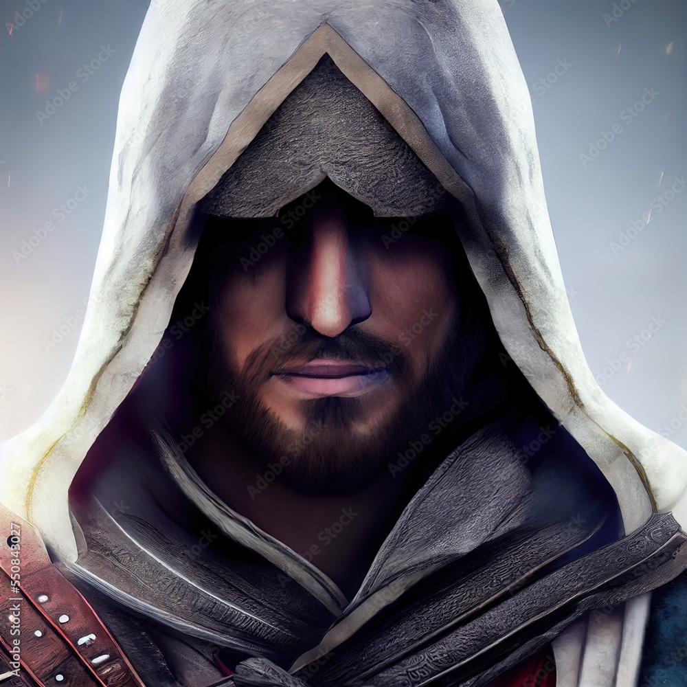 A fictional person. Assassin Warrior in Hood - Digital Art, Movie Game ...