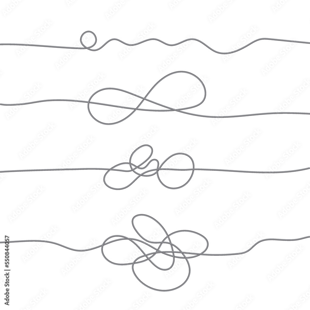 Abstract tangled texture. Random chaotic lines. Hand drawn object from ...