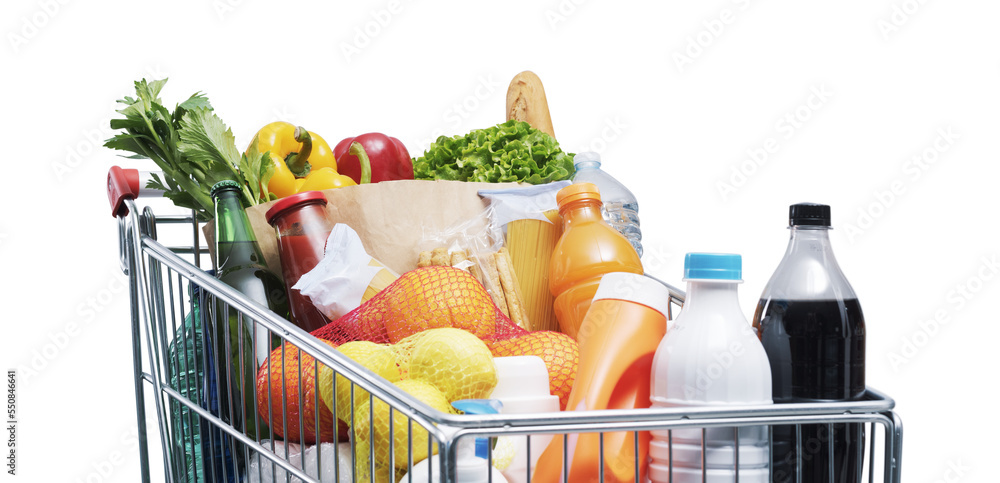 PNG file no background Full shopping cart Stock Photo | Adobe Stock