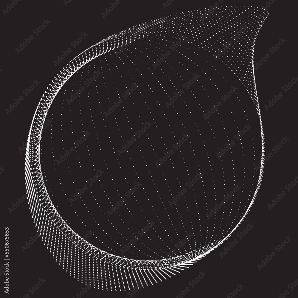 Abstract oval Lines Background with geometric circles . Vector rotating ...