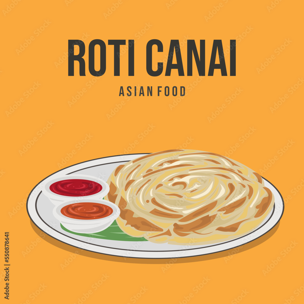 Roti canai, also known as roti cane or roti parotta, is an Indian ...