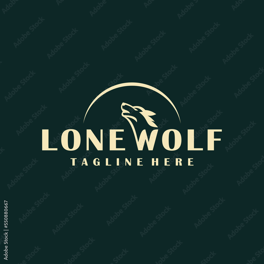 Lone wolf lettering logo, wolf logo Stock Vector | Adobe Stock
