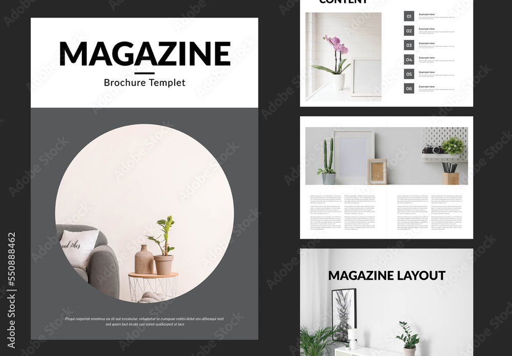 Magazine Layout Stock Template | Adobe Stock