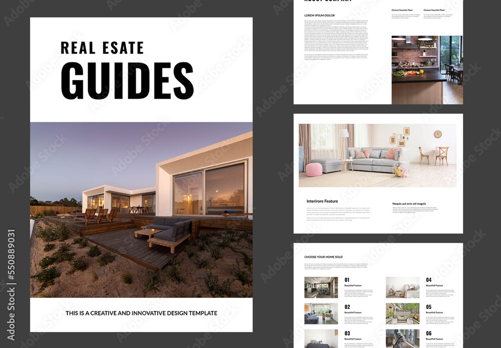 Real Estate Guides Stock Template | Adobe Stock