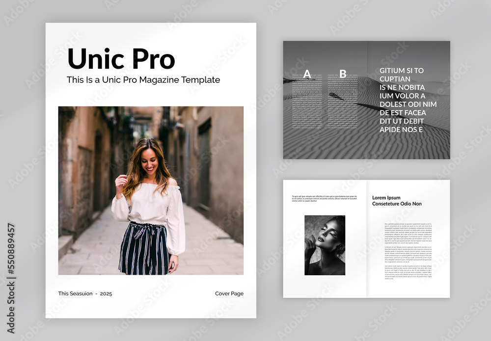 Unic Pro Brochure Layout Stock Template | Adobe Stock