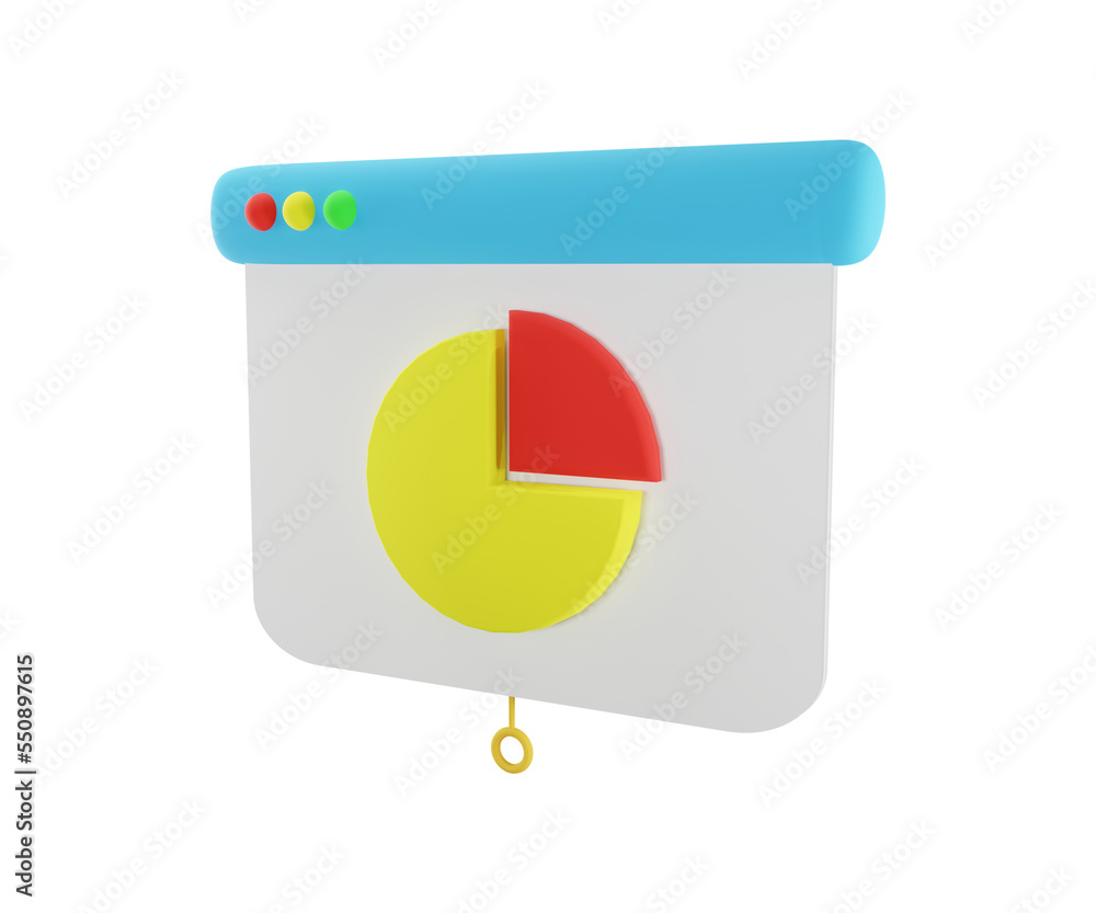 3d chart icon on transparent background Stock Illustration | Adobe Stock