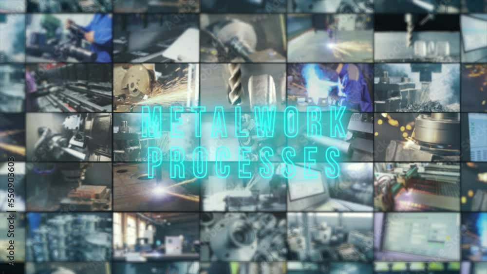 Metalwork processes infographics. Metalwork processes multiscreen ...