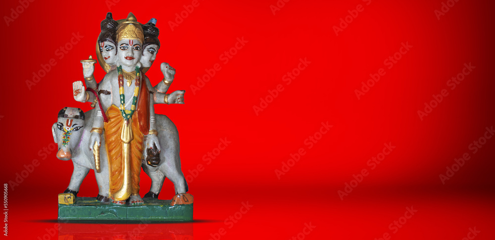 Image of Lord Dattatreya, a Hindu god Lord of Shree Gurudev Datta, Also ...