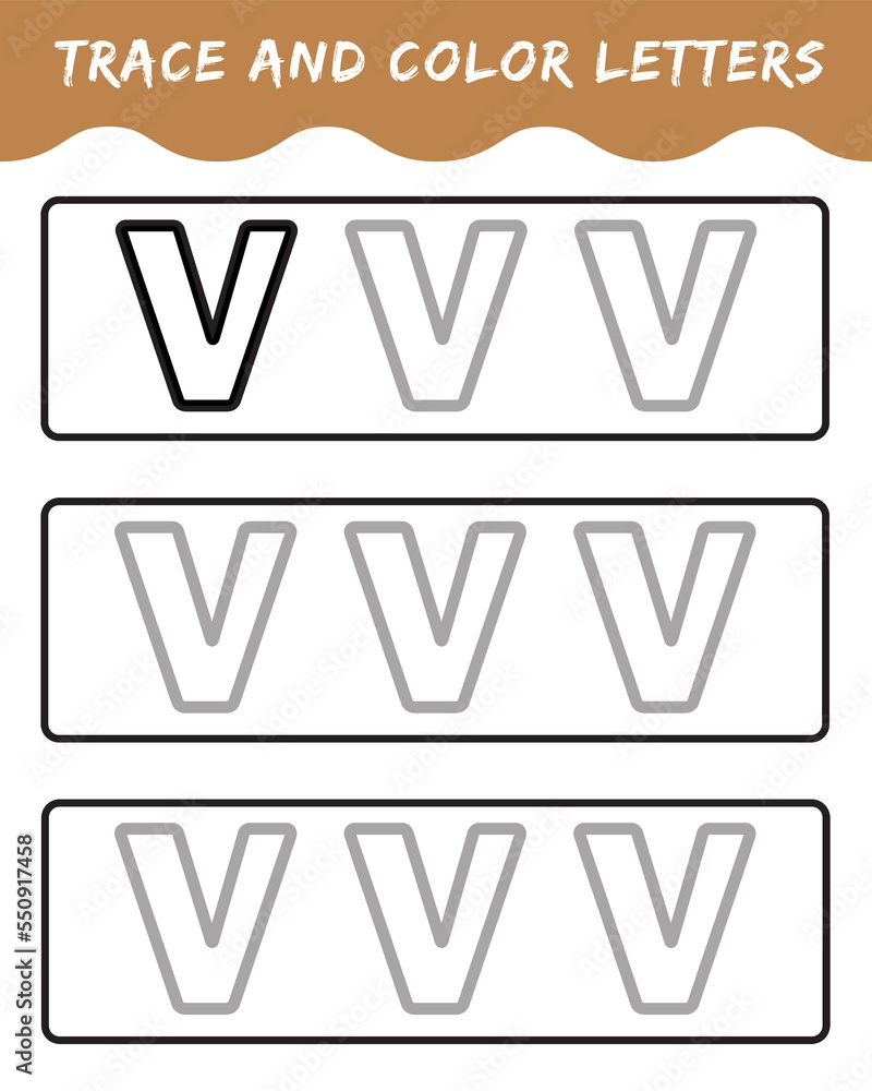 Trace letters for kindergarten and preschool kids. Write and color ...