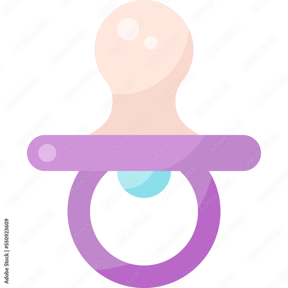 Pacifier Baby Kid Child Children Smiley Emoticon Face Flat icon Stock ...