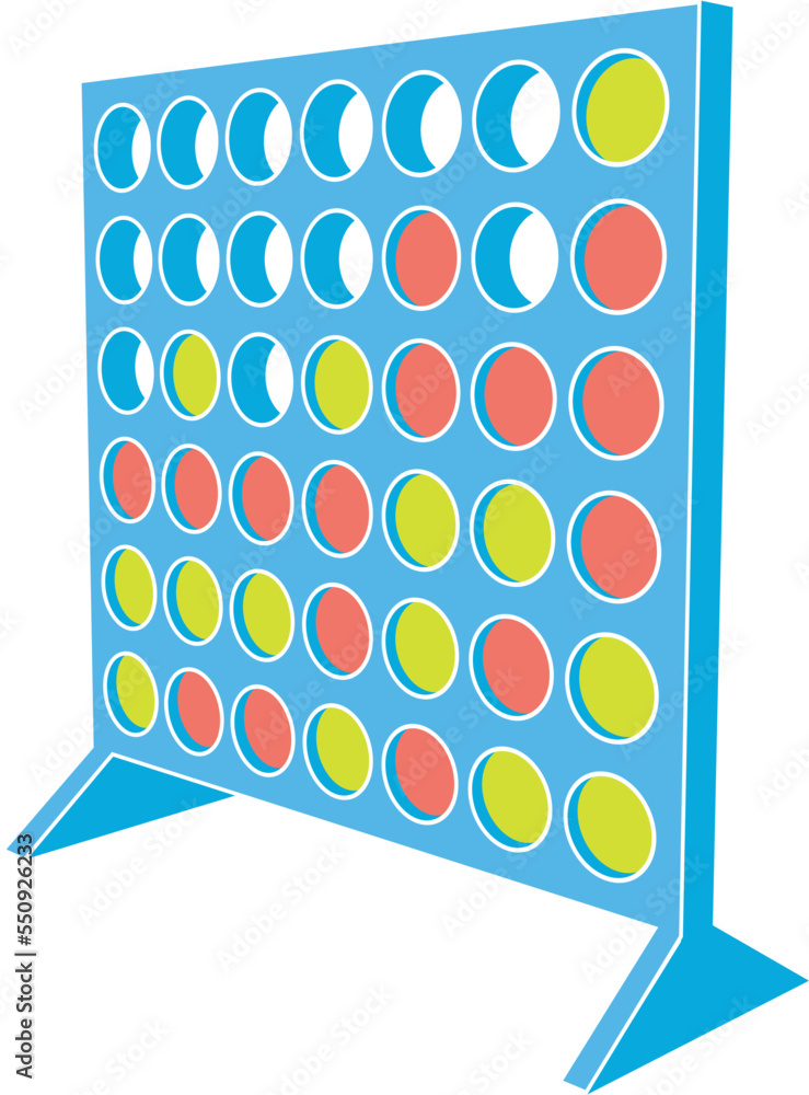 Connect four board game vector illustration Stock Vector | Adobe Stock