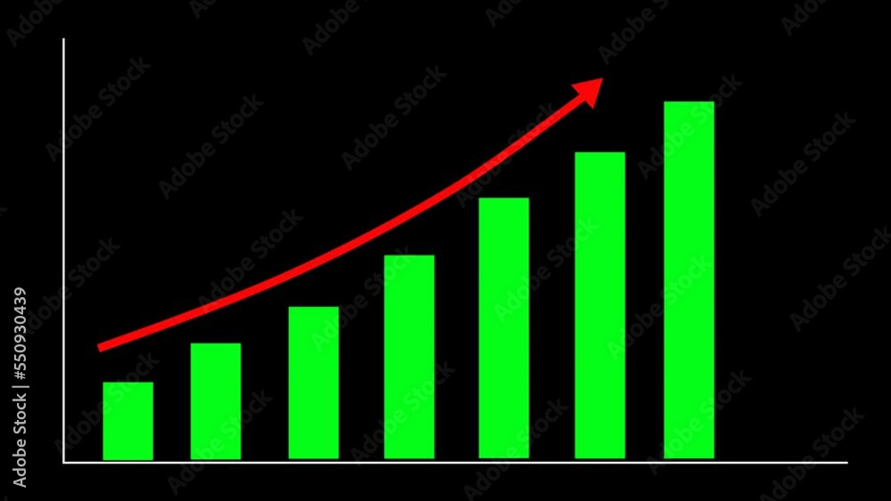 Business growth concept in allusive graphical diagram showing increase ...