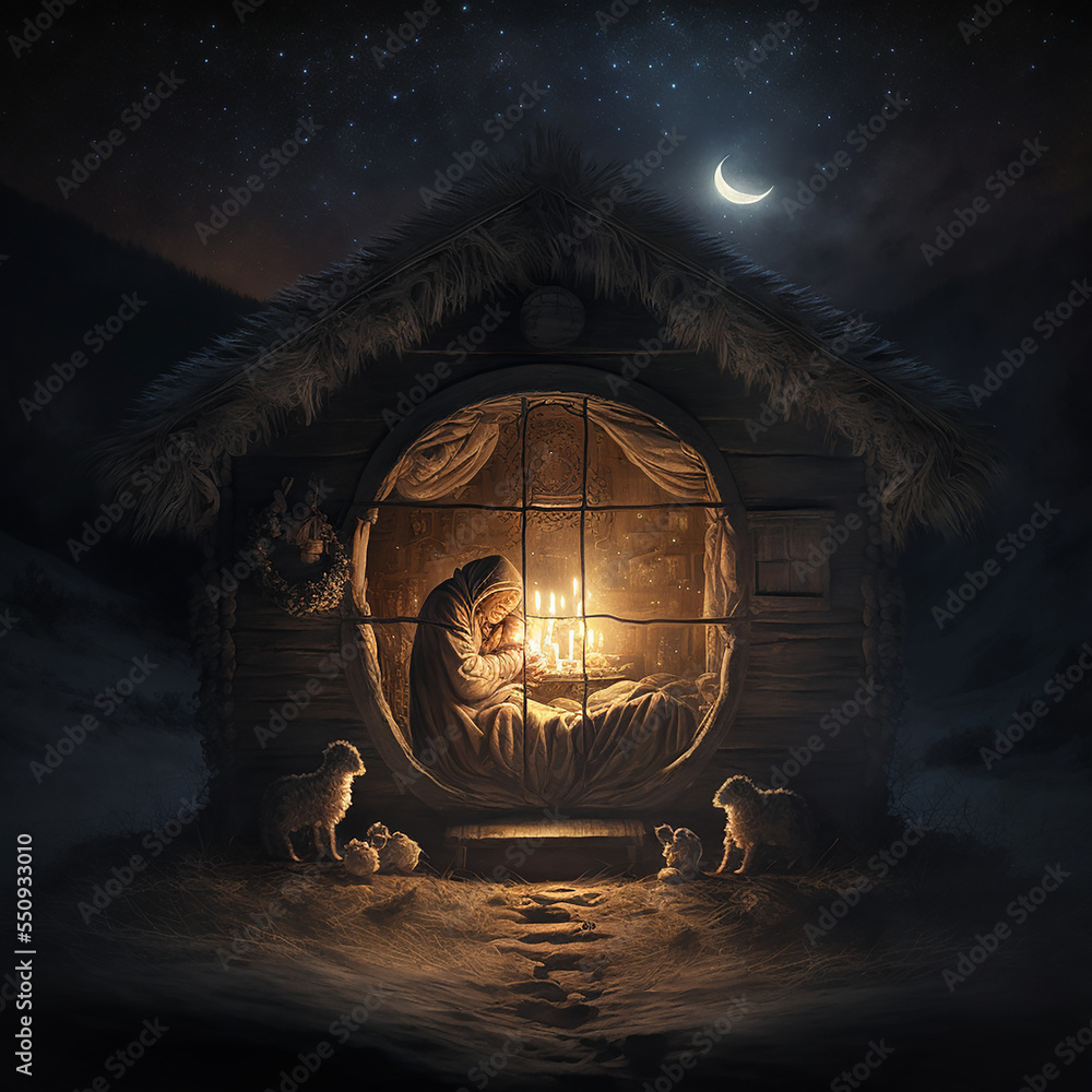 Ai generated concept of Oh Holy Night. Created using ai generative ...