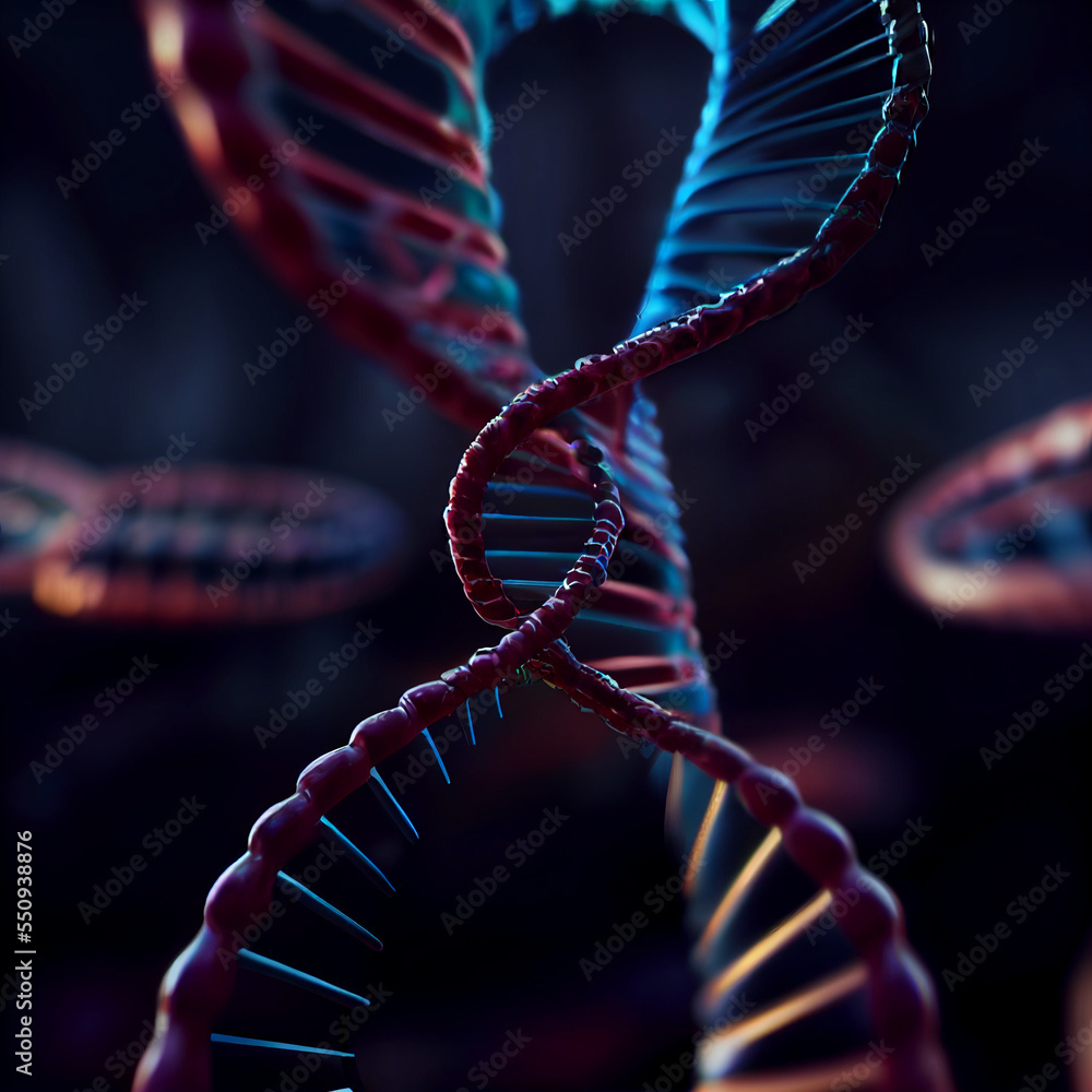 DNA helix colored genes chromosomes DNA sequence, DNA structure ...
