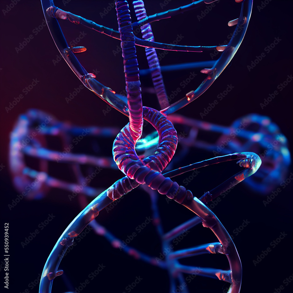 DNA helix colored genes chromosomes DNA sequence, DNA structure ...