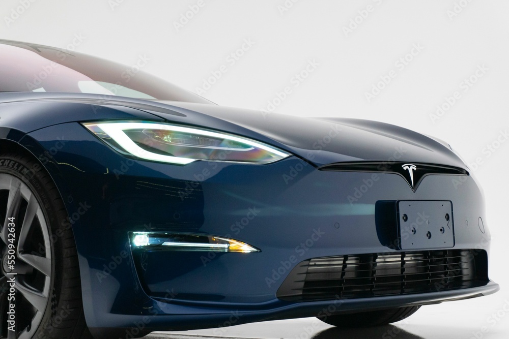 Tesla Model S White Background