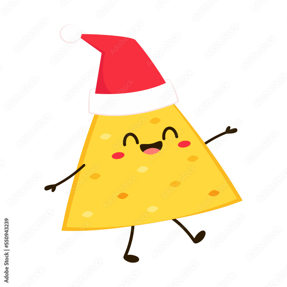 Nacho character design. Nachos on white background. Nacho cartoon in ...