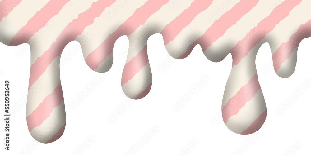 Dripping ice cream borders. Frosting effect. PNG images. NO background ...