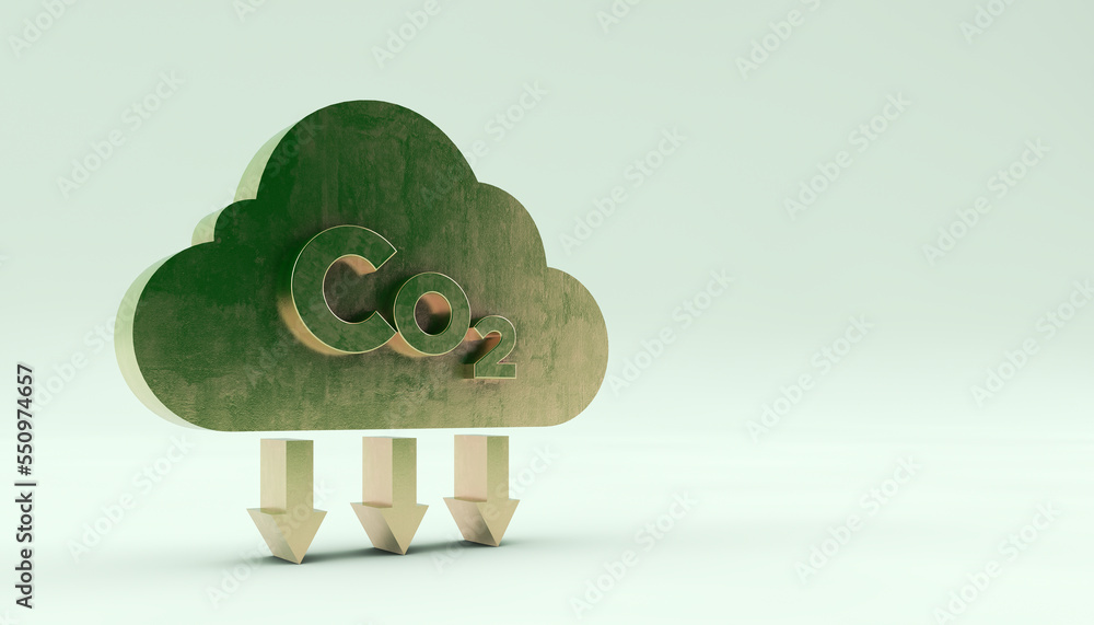 Co2 reduction concept. Reduction of pollution, awareness about the ...