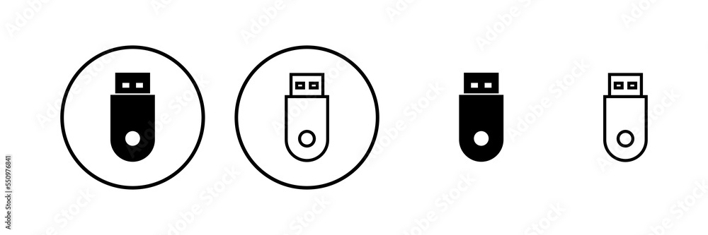 Usb icon vector illustration. Flash disk sign and symbol. flash drive ...