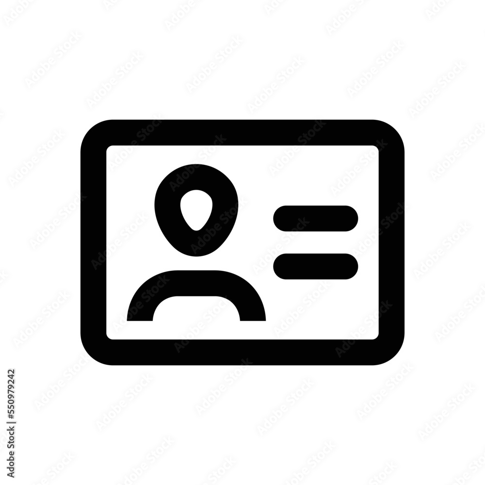 Id Card icon - vector illustration . Id, Identity, Card, business ...