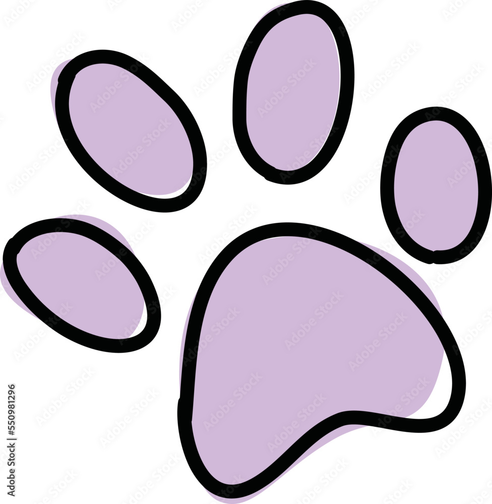 animal foot cartoon doodle kawaii anime coloring page cute illustration ...